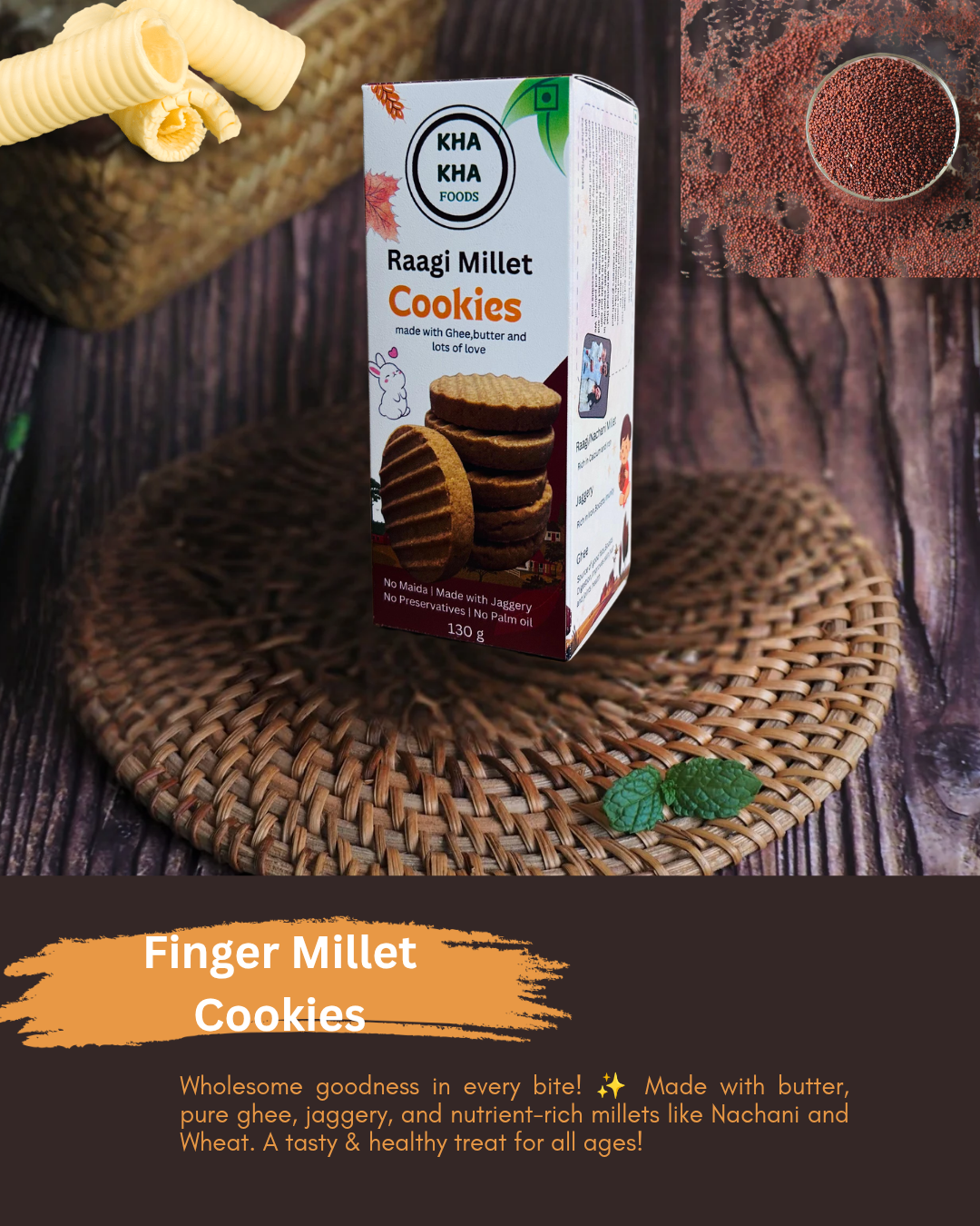 Finger Millet Cookies - Natural, Healthy, and Delicious – Kha Kha Foods